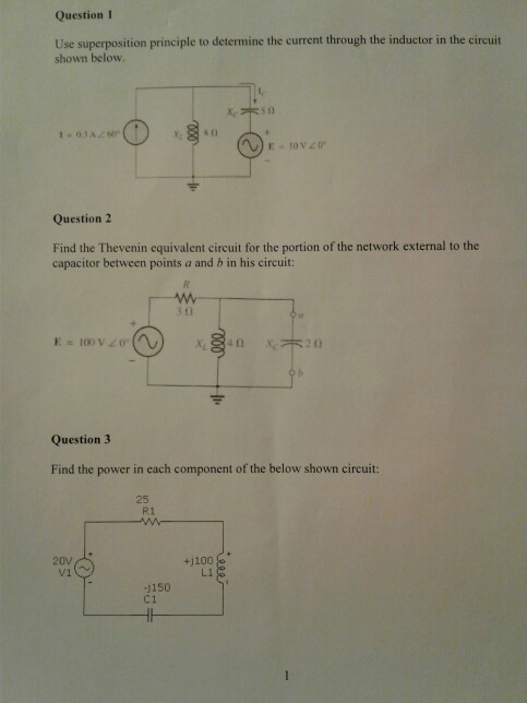 Solved Question 1 Use superposition principle to determine | Chegg.com