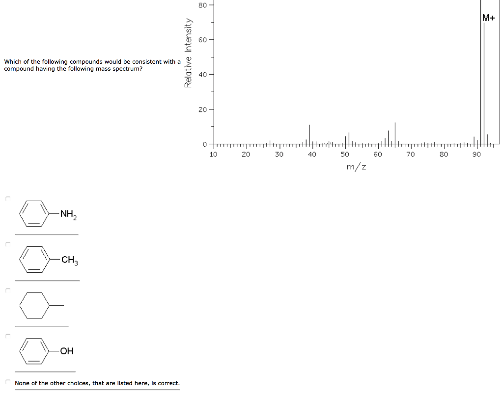 Solved 80 D 60 which of the following compounds would be | Chegg.com