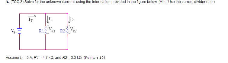 Solved Solve for the unknown currents using the information | Chegg.com