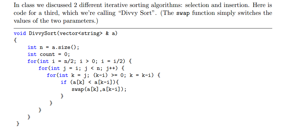 In class we discussed 2 different iterative sorting | Chegg.com