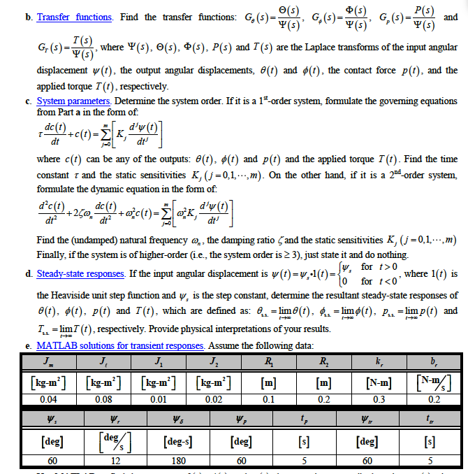 Solved The figure below is a gear-train mechanical system | Chegg.com