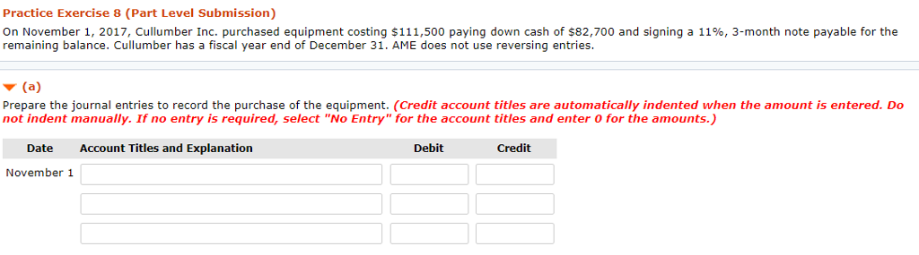 Solved Practice Exercise 8 (Part Level Submission) On | Chegg.com