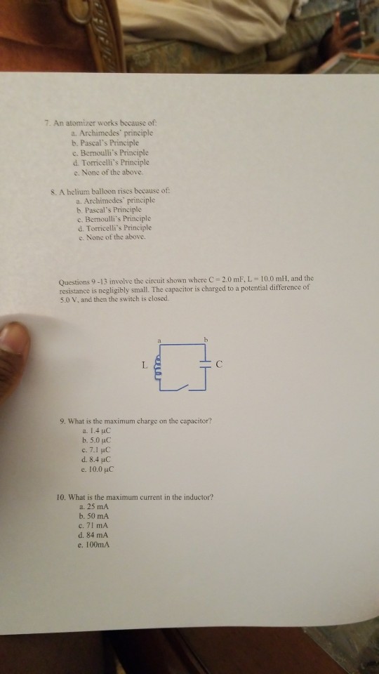 Solved I. Short Answer Multiple Choice 1.The SI unit of | Chegg.com