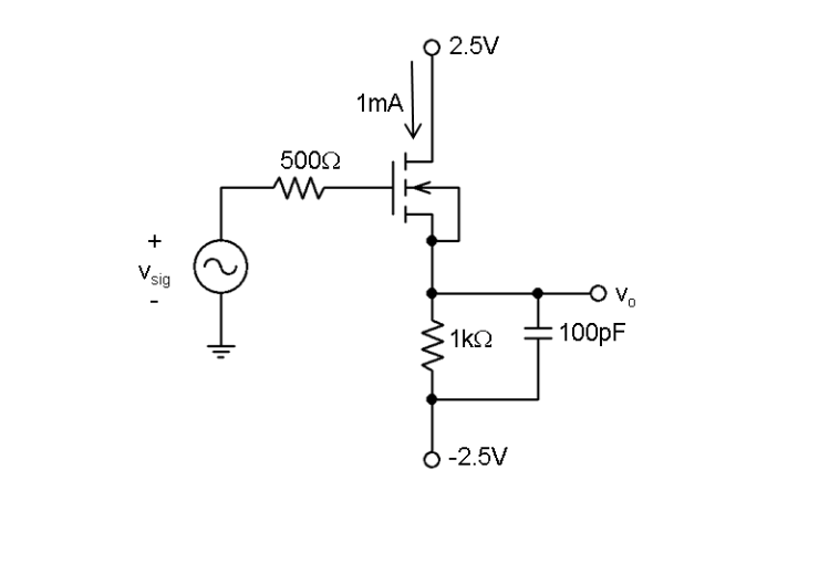Solved: For The Source Follower (common Drain) Amplifier C... | Chegg.com