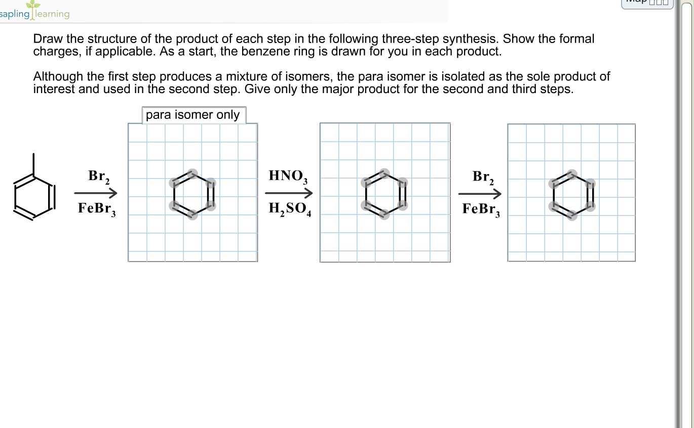 Solved Draw The Structure Of The Product In Each Step In The