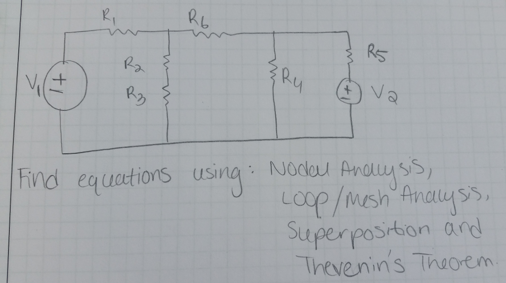 Solved Find Equations Using Nodal Analysis Loop Mesh