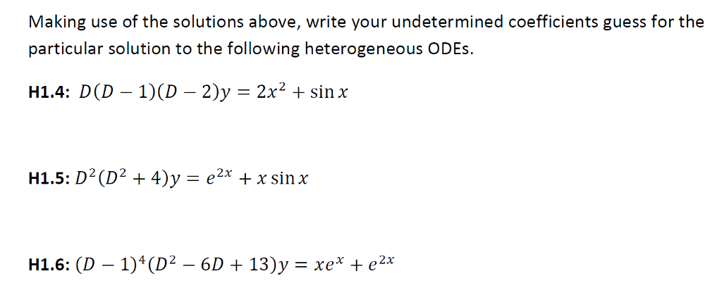 Solved Making use of the solutions above, write your | Chegg.com