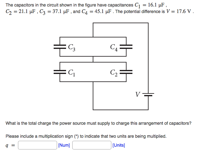 Solved The capacitors in the circuit shown in the figure | Chegg.com