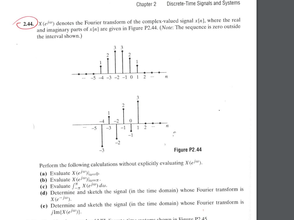 Solved Chapter 2 Discrete-Time Signals and Systems 2.44.X | Chegg.com