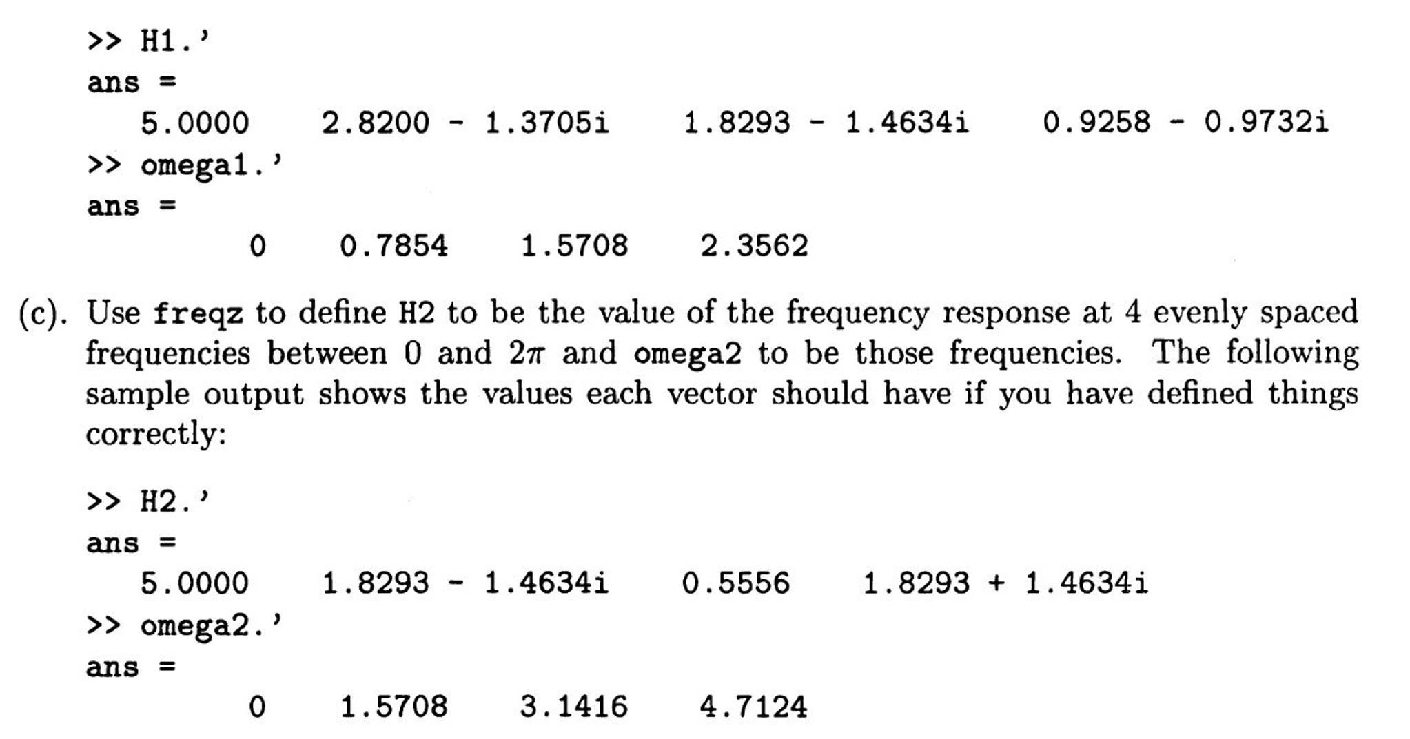 Solved Reference:#N#Tutorial 3.2: freqz | Chegg.com
