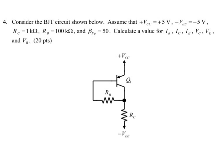 Solved Consider the BJT circuit shown below. Assume that + | Chegg.com