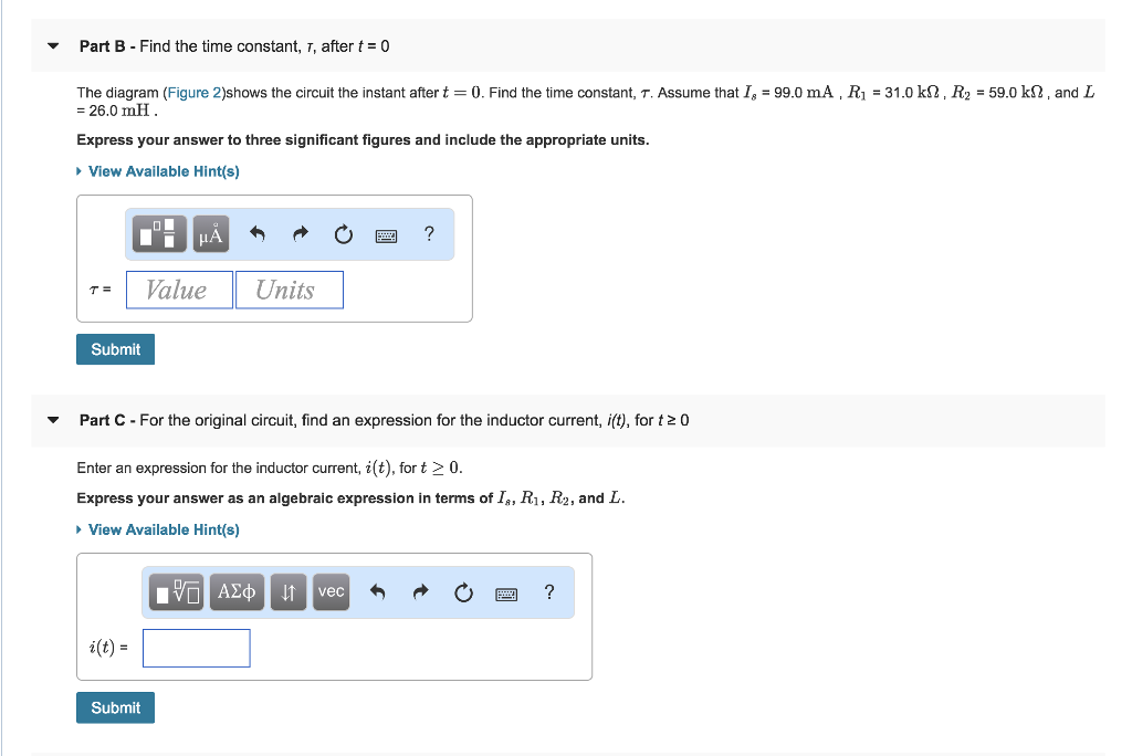 Solved Learning Goal: To analyze an RL circuit to determine | Chegg.com