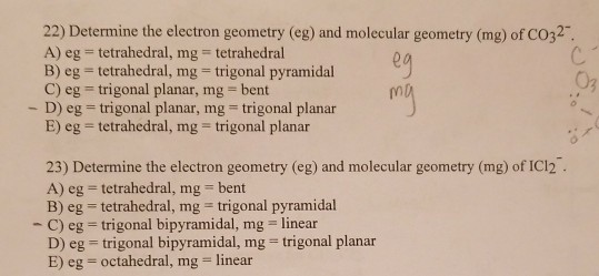 Co3 2 Molecular Geometry