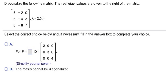 Solved Use the factorization A PDP 1 to compute A where k | Chegg.com