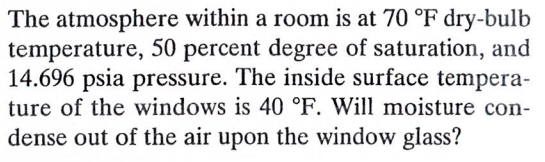 Solved The atmosphere within a room is at 70 degree F | Chegg.com
