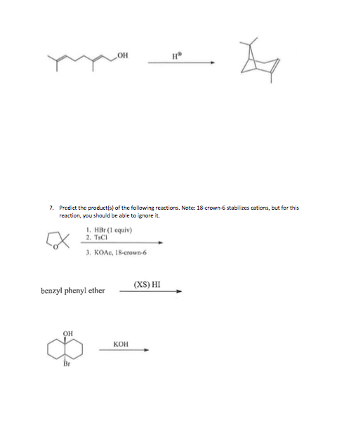 Solved Predict the product(s) of the following reactions. | Chegg.com
