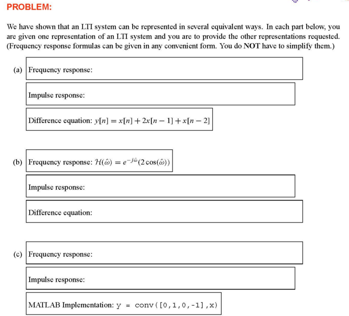 Solved We have shown that an LTI system can be represented | Chegg.com