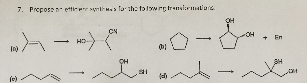 Solved 7. Propose an efficient synthesis for the following | Chegg.com