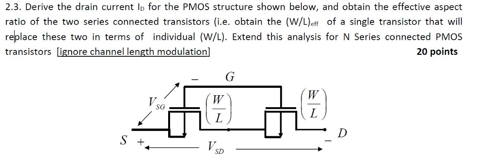 Solved * note both are PMOS | Chegg.com