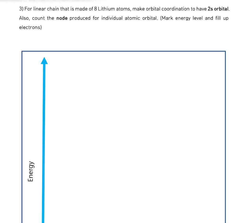 Solved For linear chain that is made of 8 Lithium atoms, | Chegg.com