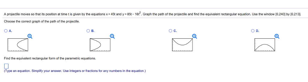 Solved A projectile moves so that its position at time t is | Chegg.com