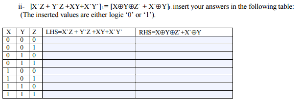 Solved Use the truth table to prove that: [X'Z + Y'Z + XY + | Chegg.com