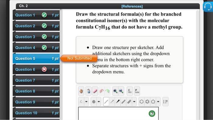 Solved Draw the structural formula(s) for the branched | Chegg.com