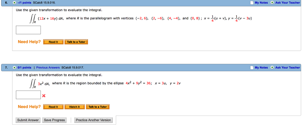 Solved Use the given transformation to evaluate the | Chegg.com Solved Use the given transformation to evaluate the | Chegg.com