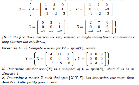 Solved i only need help with exercise 4. S which they are | Chegg.com