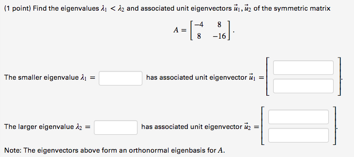 Solved Find the eigenvalues lambda_1