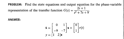 Solved PROBLEM: Find the state equations and output equation | Chegg.com