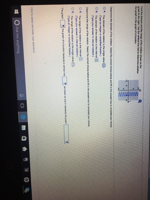 Solved Find the domain and the range of the relation shown | Chegg.com