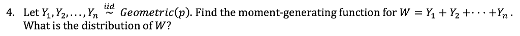 Solved Let Y_1, Y_2, ..., Y_n Geometric(p). Find the | Chegg.com