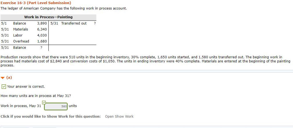 Solved Exercise 16-3 (Part Level Submission) The ledger of | Chegg.com