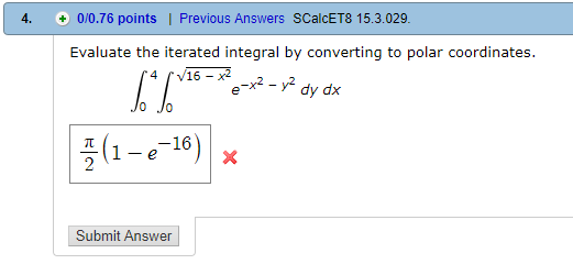 Solved 4. +0/0.76 points | Previous Answers SCalcET8 | Chegg.com
