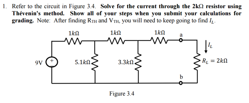 Solved Solve for the current through the 2k ohm resistor | Chegg.com