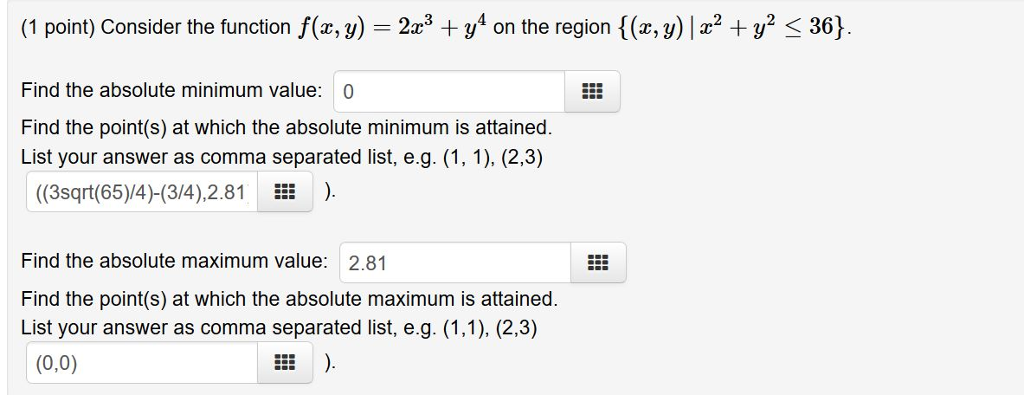 Solved Consider the function f(x, y) = 2x^3 + y^4 on the | Chegg.com