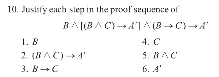 Solved Justify each step in the proof sequence of B [(B | Chegg.com