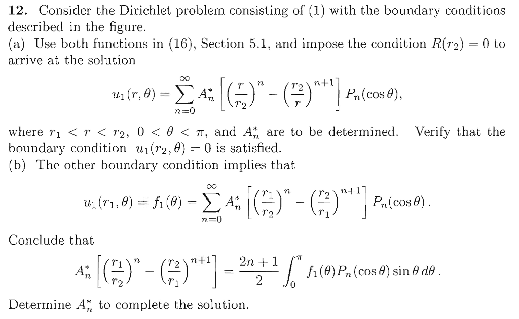 12. Consider the Dirichlet problem consisting of (1) | Chegg.com