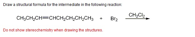 Solved Draw a structural formula for the intermediate in the | Chegg.com