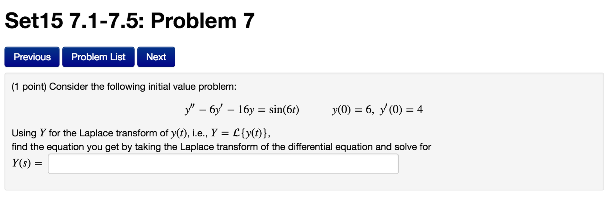 Solved Consider the following initial value problem: y" - | Chegg.com