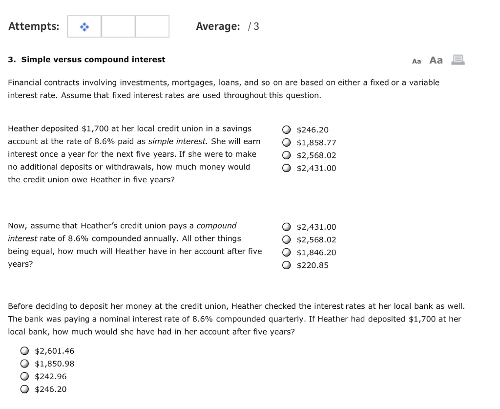 Solved Time value of money calculations can be solved using | Chegg.com