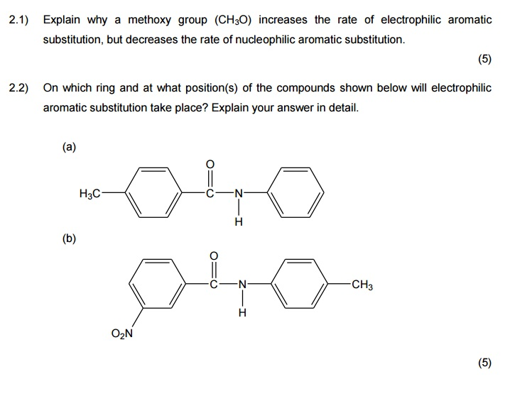 Solved Explain why a methoxy group (CH_3O) increases the | Chegg.com