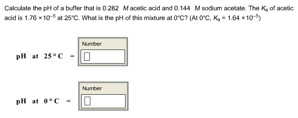 Solved Calculate the pH of a buffer that is 0.282 Macetic | Chegg.com