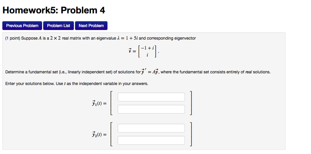 Solved Homework5 Problem 4 Previous Problem Problem List 