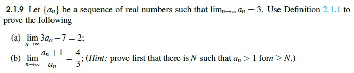 Solved 2.1.9 Let(aa) be a sequence of real numbers such that | Chegg.com