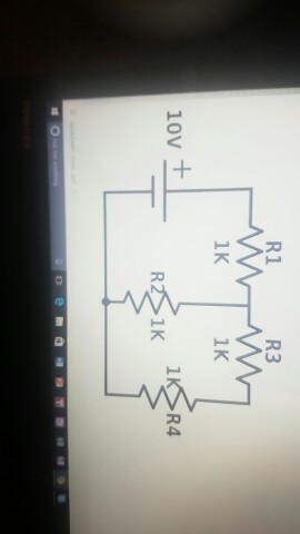 Solved R1 R3 1K 1K 10V R1 1K 1K R4 | Chegg.com
