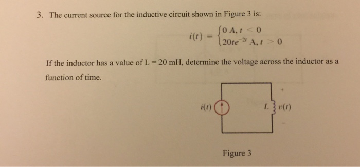 Solved The current source for the inductive circuit shown in | Chegg.com