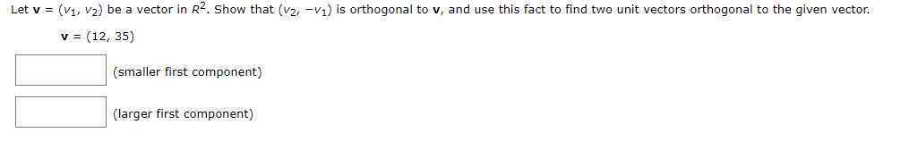 Solved Let v = (v1, v2) be a vector in R2. Show that | Chegg.com