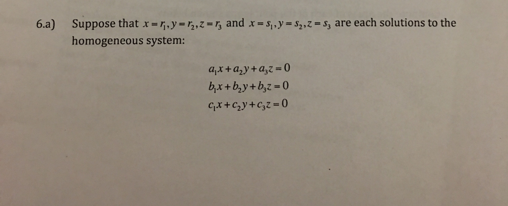 Solved 6. a) Suppose that x r, y r,,z and x si,y ,z s are | Chegg.com